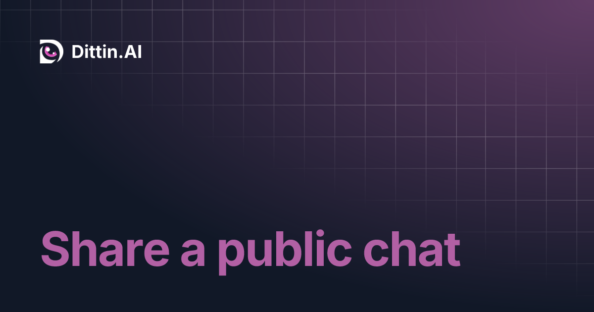 Share a public chat | Dittin.AI